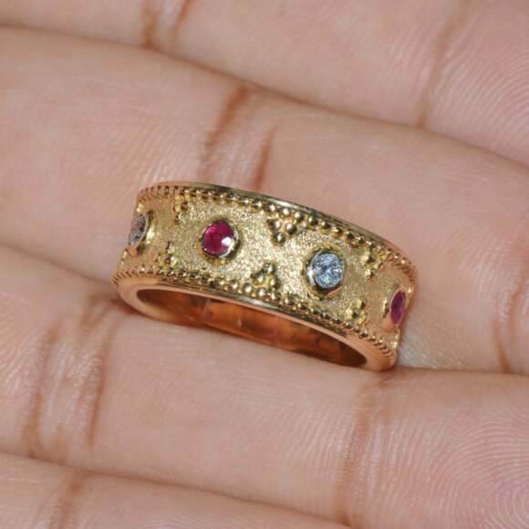 ExoticGoldJewelry | Jewelry | Gorgeous Natural Diamond Ruby 8k Solid ...
